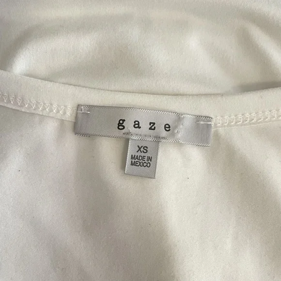 gaze | Tops | Gaze White Button Front Easy Snap Short Sleeve Bodysuit ...